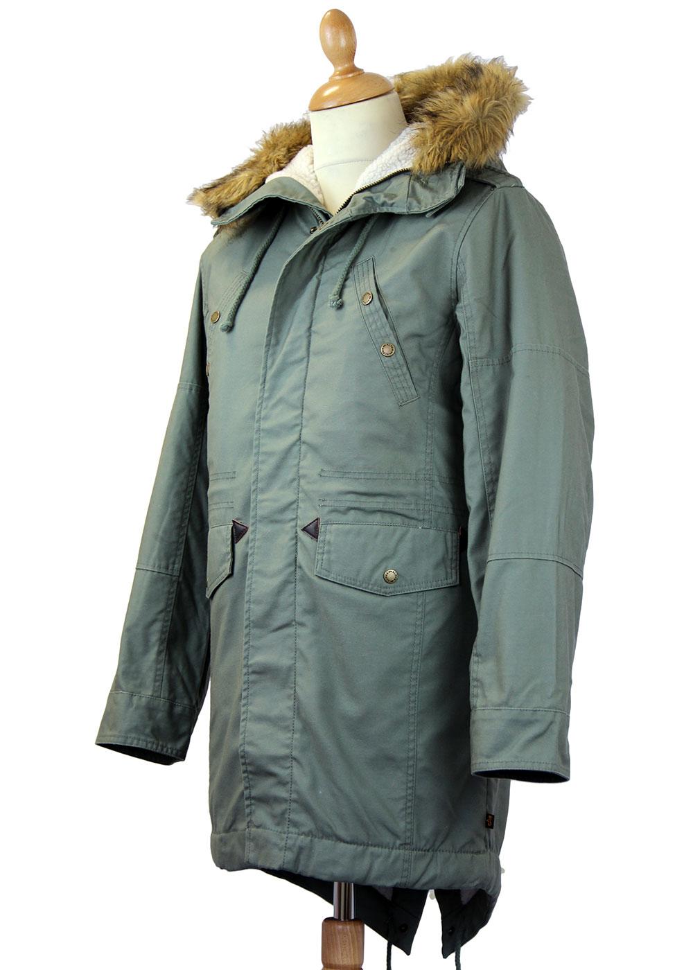 ALPHA INDUSTRIES Hooded Fishtail III Retro Mod M65 Parka Olive