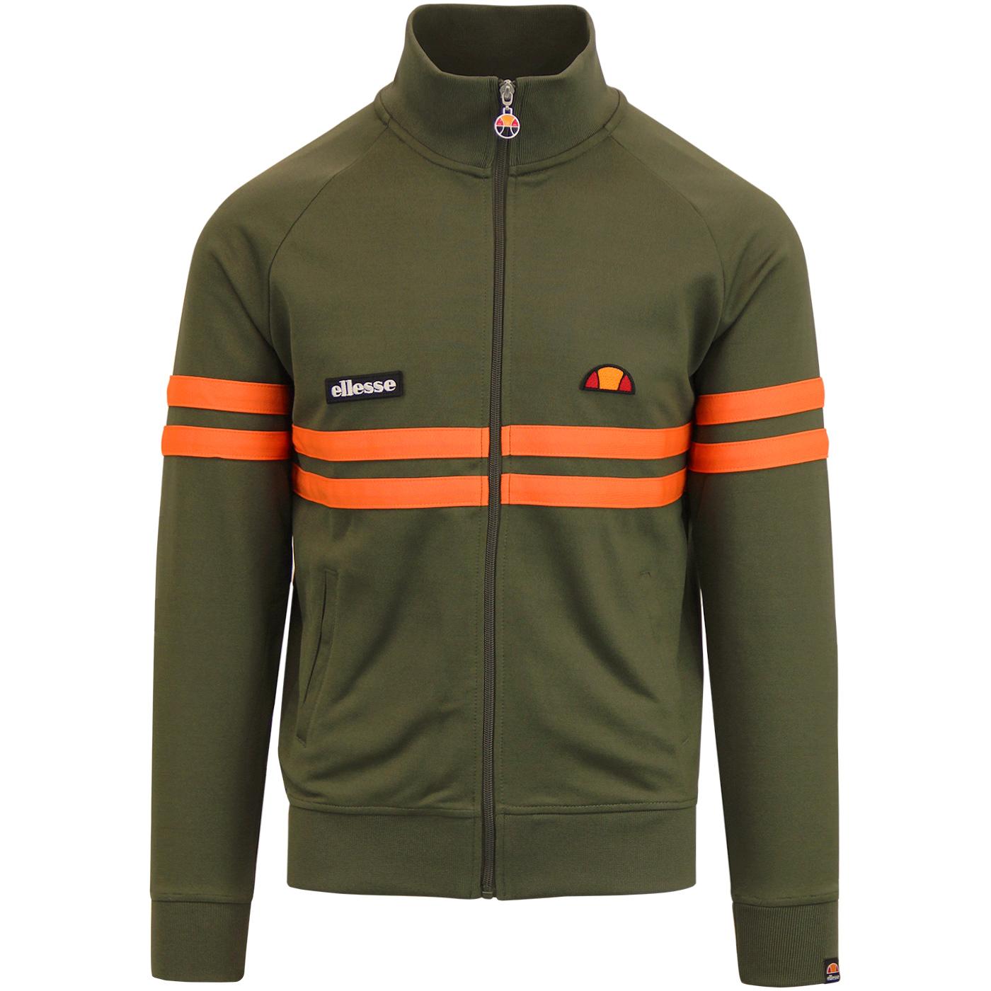 ELLESSE Rimini Retro 80s Casuals Track Jacket in Khaki