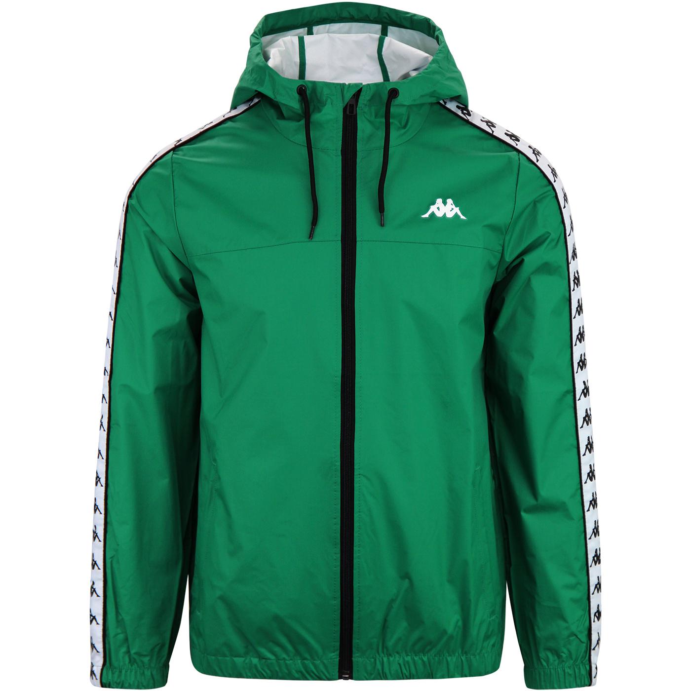 KAPPA Dawson Banda Retro 1980s Hooded Jacket in Green