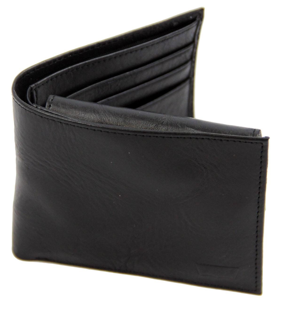 Levi's® Bifold Leather Wallet with Detachable Card Holder Black