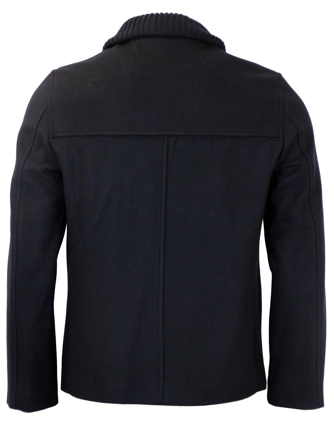 PETER WERTH Geno Mod Wool Mix Donkey Jacket in Navy