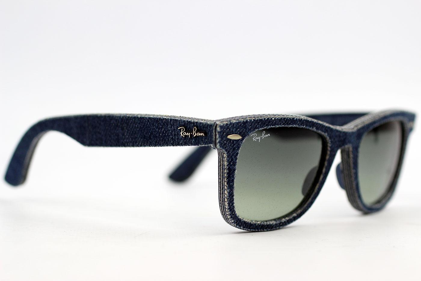 Ray-Ban Retro 1950s Mod Denim Jeans Wayfarer Sunglasses Blue