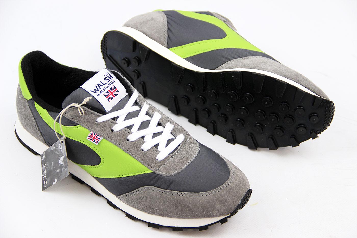 NORMAN WALSH Lostock Retro Indie Running Trainers Grey 1985