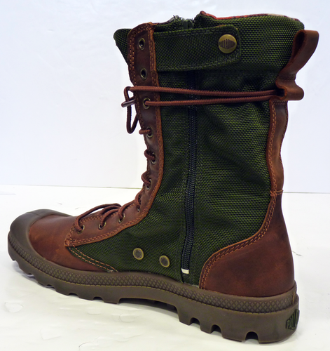 Palladium Pampa Tactical Boot in Brown/Olive | Retro Mens Boots